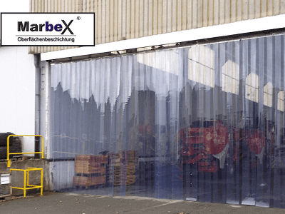 Windfang Wandfang Vorhang Streifen Lamellen